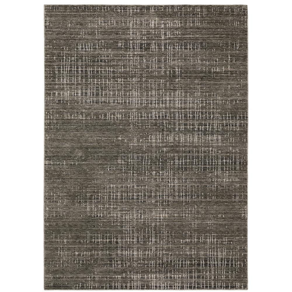 AVERLEY HOME Newcastle Charcoal/Gray 10 ft. x 13 ft. Geometric Gridwork ...
