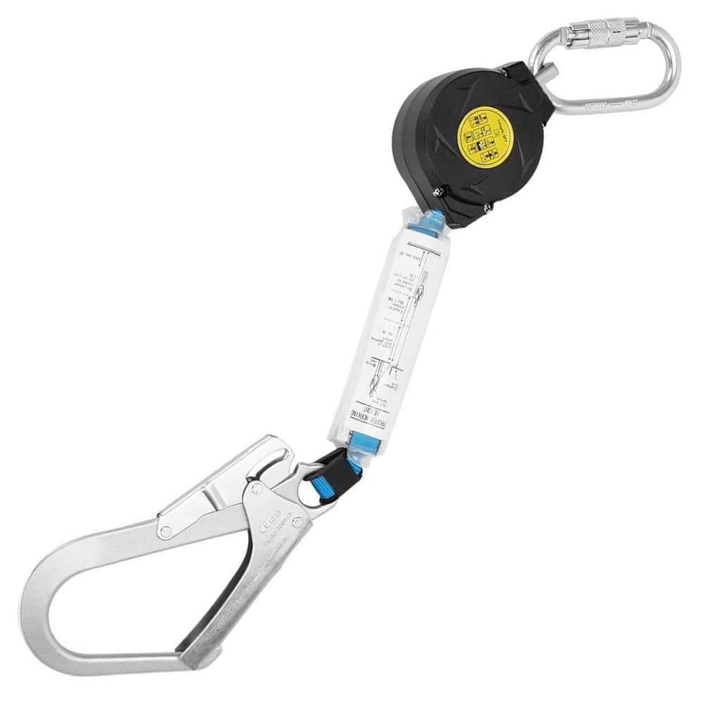 KIWDZFU 6 ft. Retractable Safety Lanyard with Rebar Hook Big Hook Fall ...