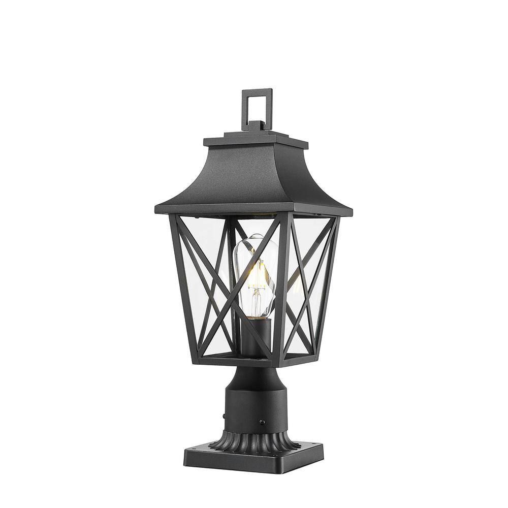 Modland 1-Light Black Aluminum Not Motion Sensing HardWired Outdoor ...