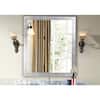 30 in. W x 30 in. H Framed Square Bathroom Vanity Mirror in Silver V095 ...