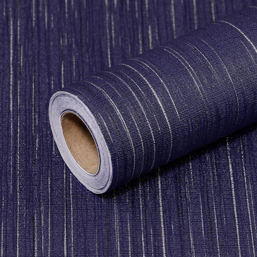Navy Blue Grasscloth Textured Contact Paper Peel and Stick Wallpaper ...