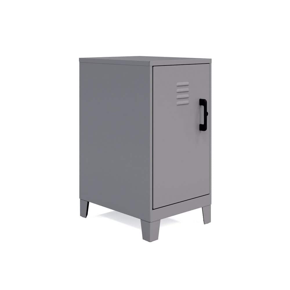 Space Solutions 2 Shelf Mini Steel Storage Locker Cabinet w/ 3 in ...
