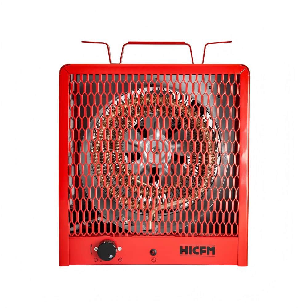 4800 Watt. Red Electric Garage Heater - Forced Air Micathermic Space ...