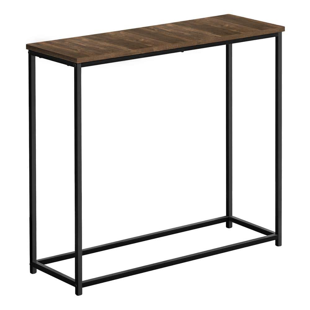 31.5 in. Brown Rectangle Particle Board Console Table HD 2254 - The ...