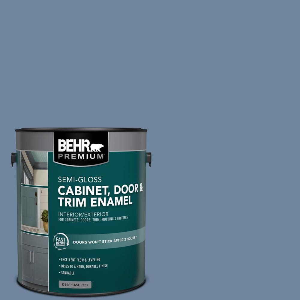 BEHR PREMIUM 1 gal. #S520-5 Thundercloud Semi-Gloss Enamel Interior ...