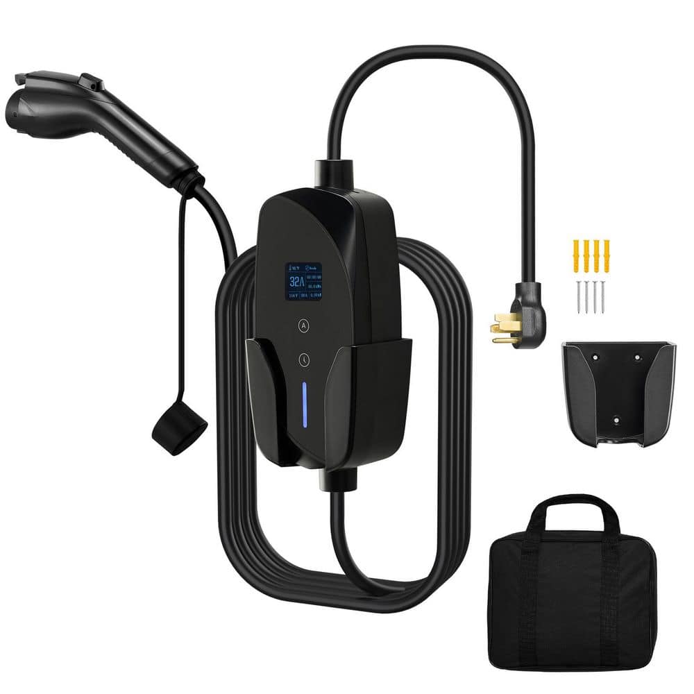 SKYSHALO Level 2 EV Charger 32 Amp Adjustable Current 240V Electric ...