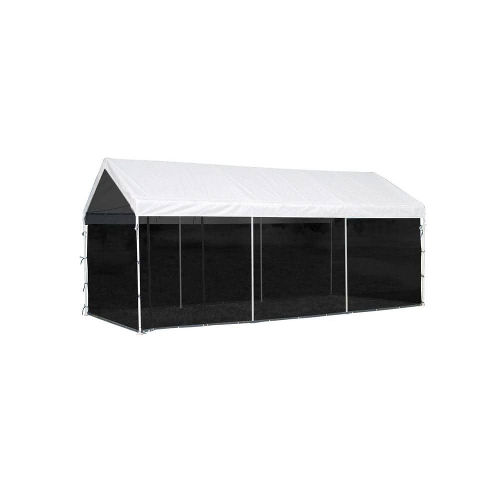 ShelterLogic 10 ft. W x 20 ft. D Max AP Screen Enclosure Kit for Screen ...