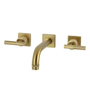 Kingston Brass Convergent 2-Handle Wall-Mount Bathroom Sink Faucet in ...
