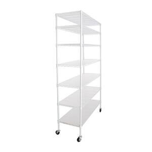 FUNKOL 6-Tier Heavy Duty Storage Wire Rack with Wheels, 6000LBS NSF Height Adjustable Metal ...