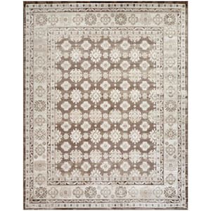 Nourison Dekor Ivory Brown 2 ft. x 4 ft. Medallion Traditional Area Rug ...