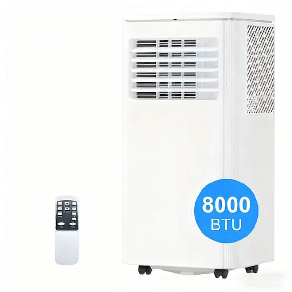 Atemomen 8000 BTU 300 sq. ft. Portable Air Conditioner-3-in-1 for Rooms ...
