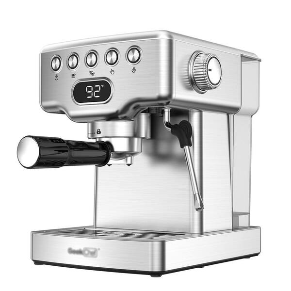 2-Cup Stainless Steel Semi-Automatic Espresso Machine With 1.8L Water ...