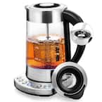 OVENTE 7.2-Cup Silver Variable Temperature Glass Electric Kettle with ...