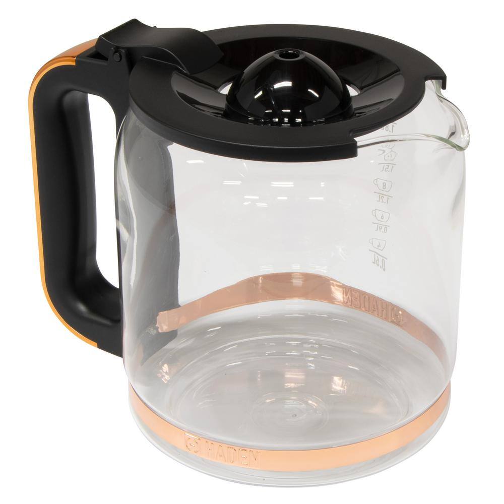 HADEN Generous Brew Black / Copper Replacement Carafe with Flip Top Lid ...