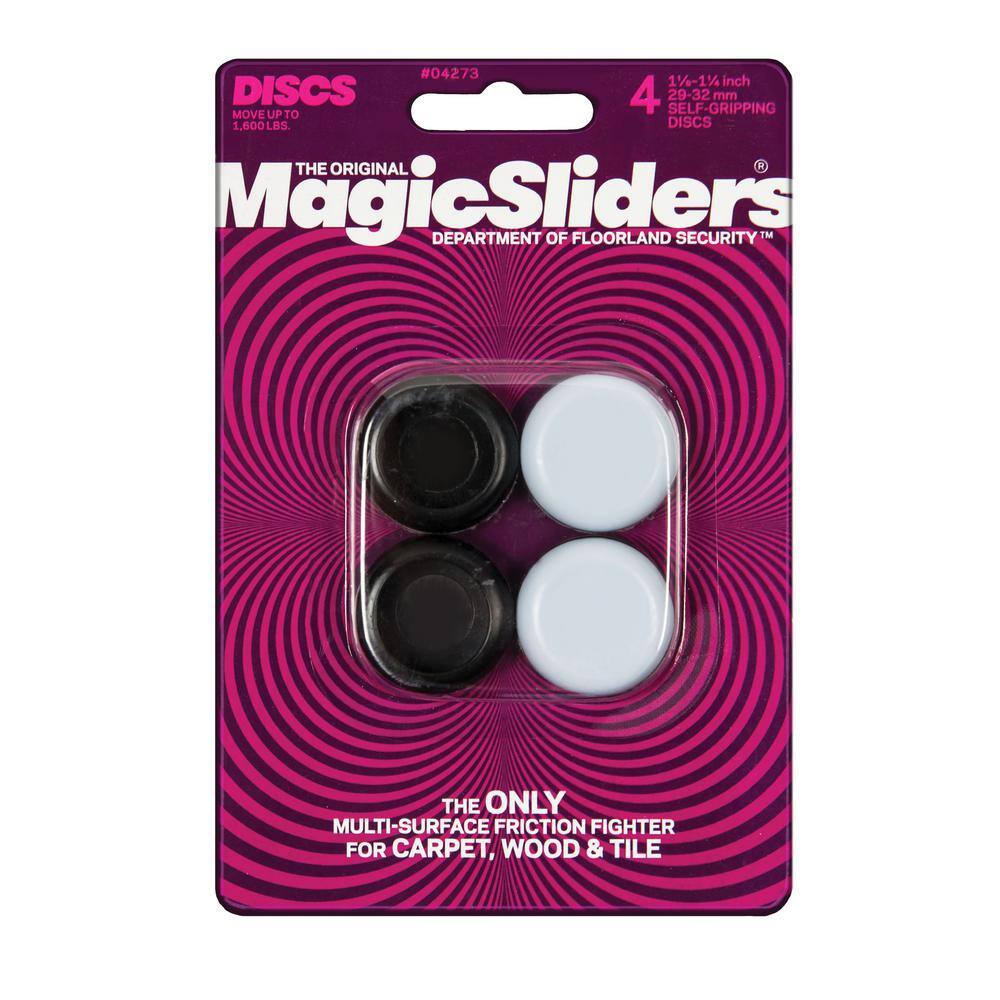 Magic Sliders 1-1/8 - 1-1/4 in. Grip Tip Round Magic Sliders (4-Pack ...