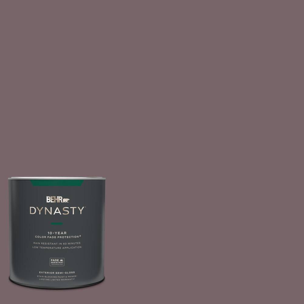 BEHR DYNASTY 1 qt. #100F-6 Plum Shade Semi-Gloss Exterior Stain ...