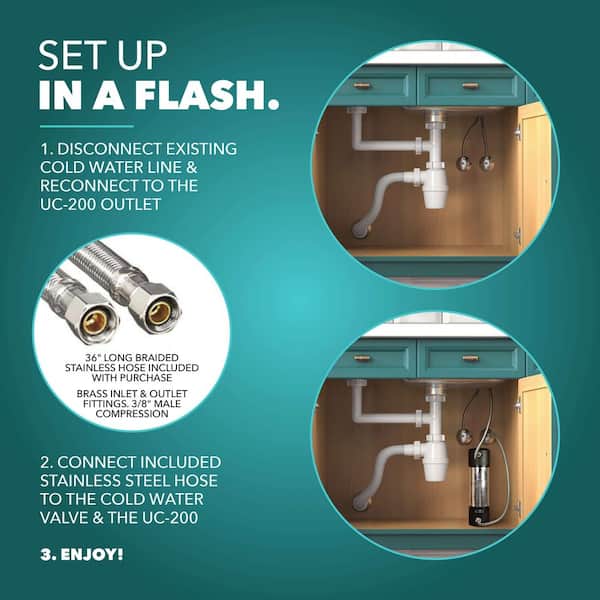 CuZn 50000 Gal. 5-Year Ultra Long Lasting Under-Sink Water Filter ...