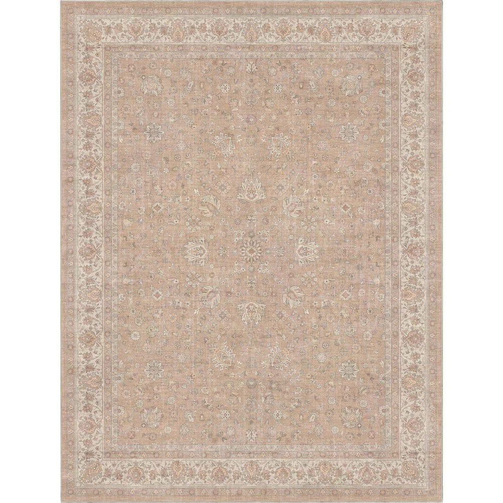 Well Woven Asha Rome Vintage, Oriental Persian, Beige Cream 6 ft. x 9 ...