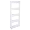 Lavish Home Slim Slide Out White Kitchen Cart M031026 - The Home Depot