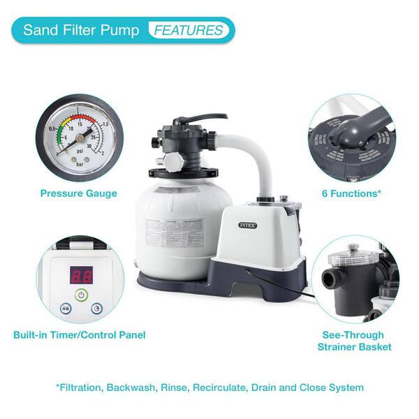 Intex 26679EG 2 150 GPH Krystal Clear Saltwater System and Sand Filter Pump 26679EG The Home Depot
