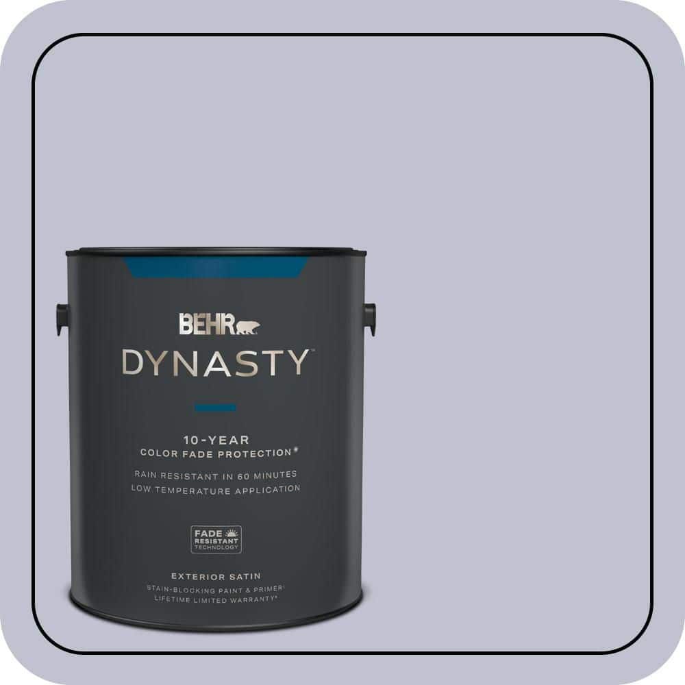 BEHR DYNASTY 1 gal. #S550-2 Powder Lilac Satin Enamel Exterior Stain ...