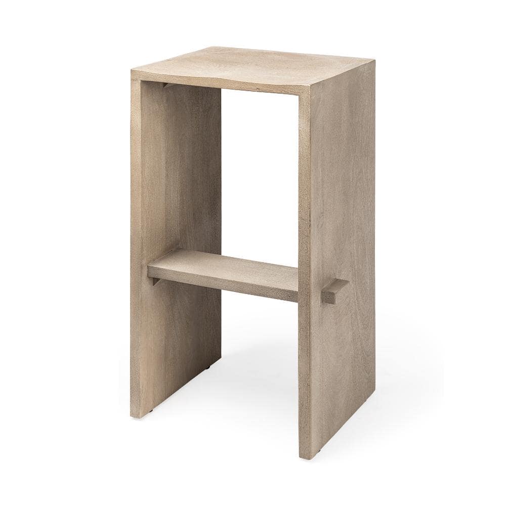 Mercana Aida 30" Seat Height Light Gray Wood Bar Stool 69190 - The Home ...