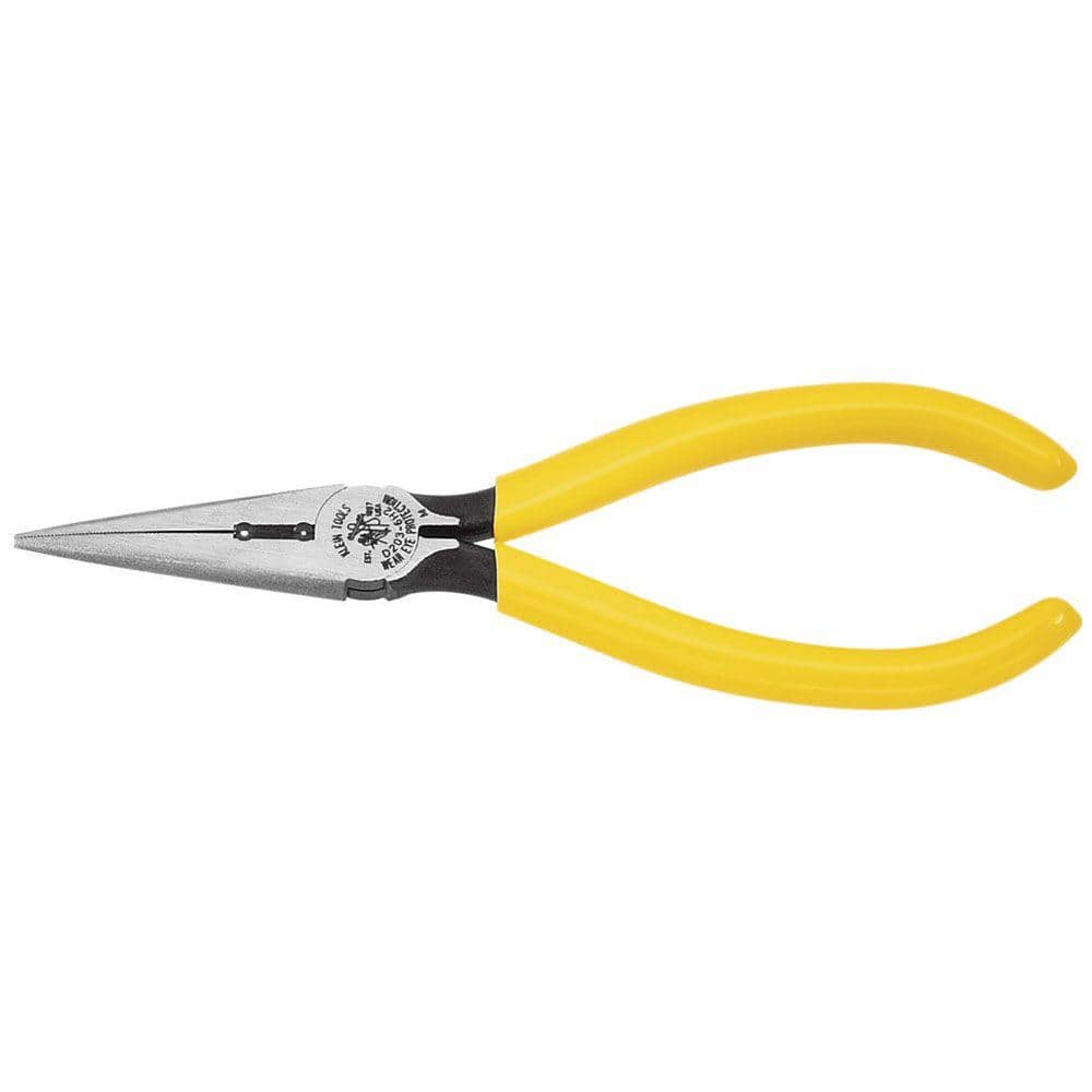 Klein Tools 6 in. Standard Long Nose Side Cutting Pliers for ...