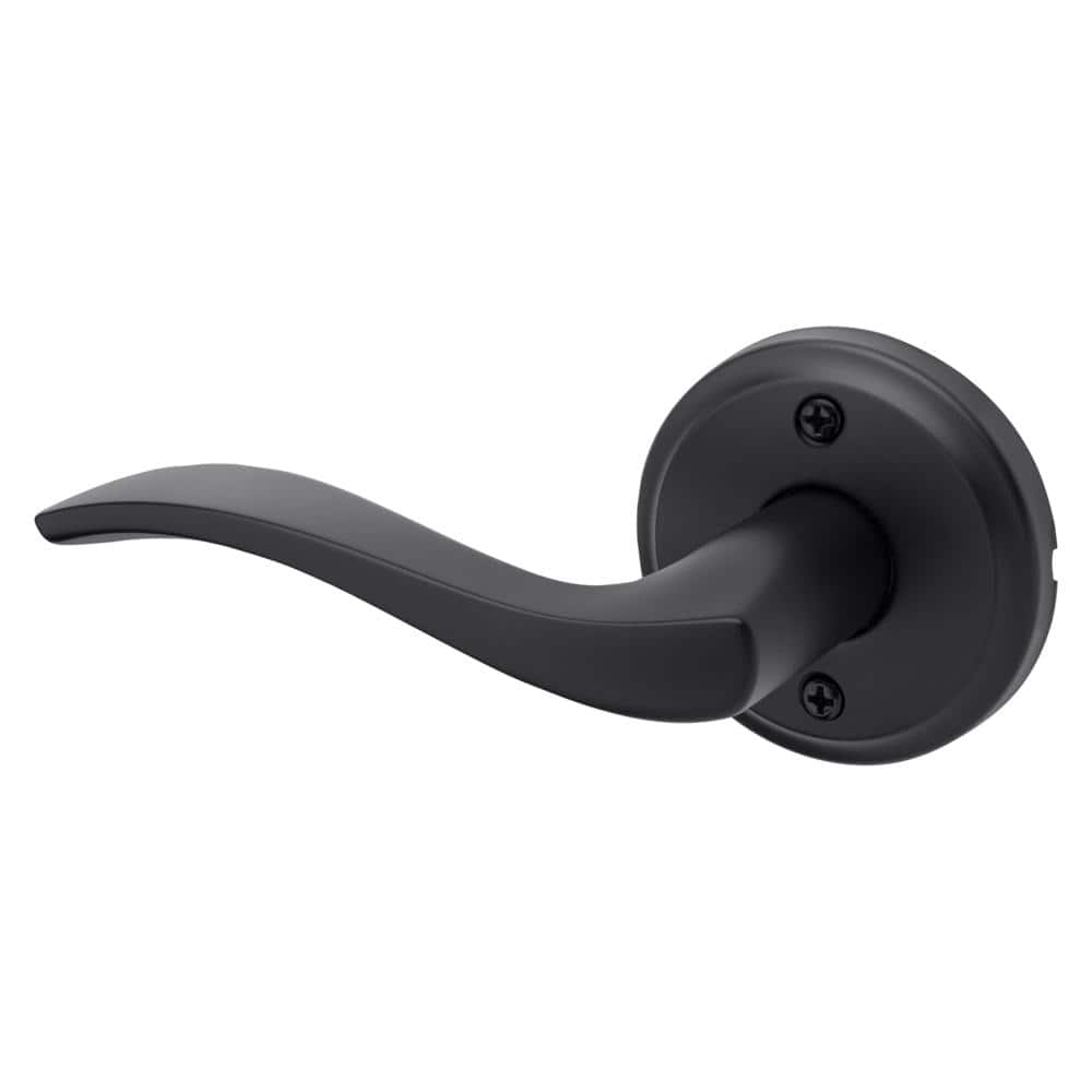 Kwikset Sedona Matte Black Left Handed Round Wave Half Dummy Door Handle 788SEL LH 514 CP - The ...