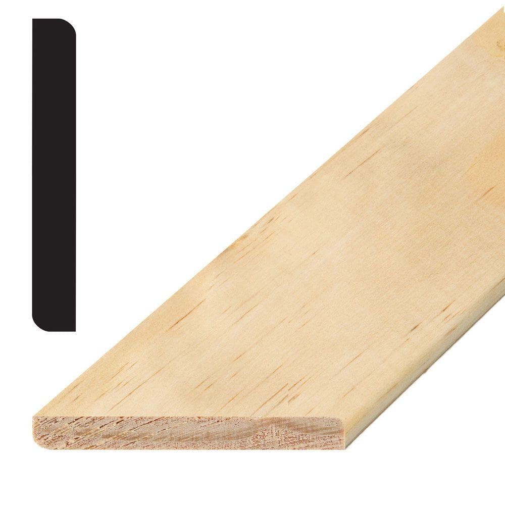 Builder's Choice OP214 3/8 in. x 2-1/4 in. Pine Base Molding HDSP214 ...