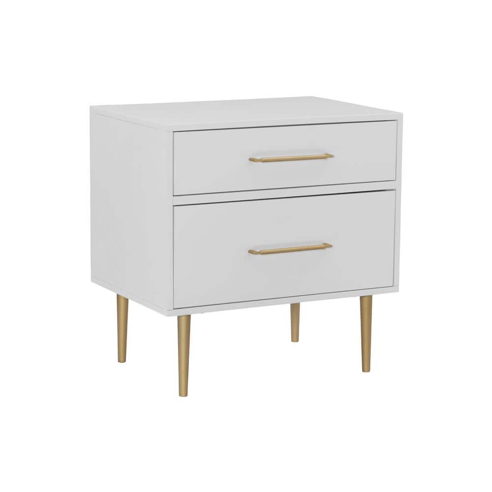 Sharie White 2 Drawer 25.25 in. W Nightstand