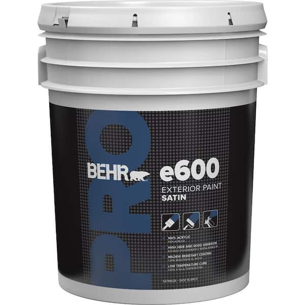 BEHR PRO 5 gal. e600 Medium Satin Enamel Exterior Paint PR64405 - The ...