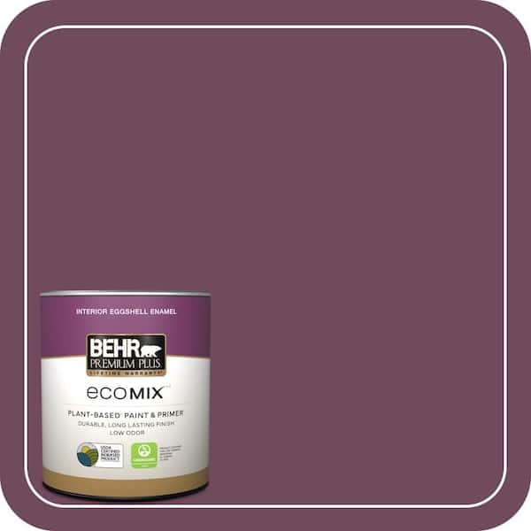 BEHR PREMIUM PLUS 1 qt. #MQ1-39 Prussian Plum Eggshell Enamel EcoMix ...