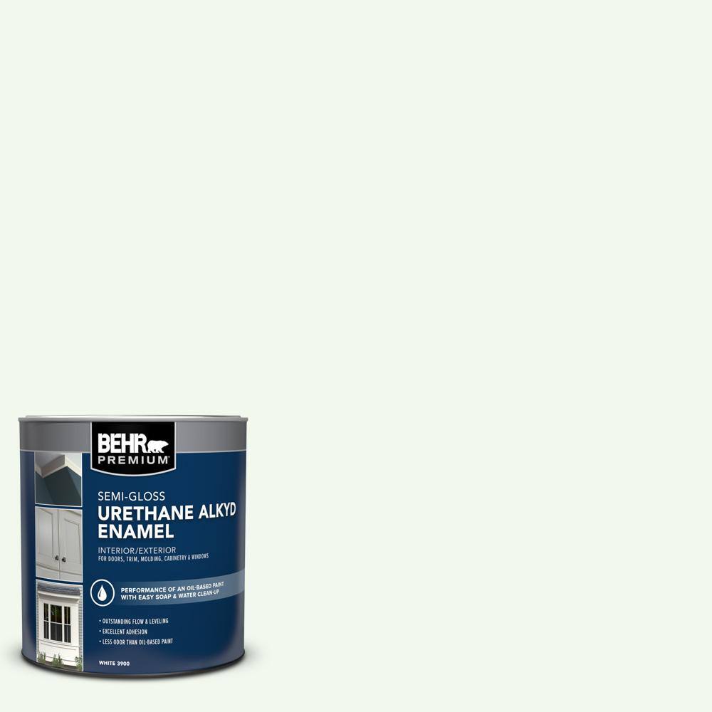 BEHR PREMIUM 1 qt. #GR-W05 Unwind Semi-Gloss Enamel Urethane Alkyd ...