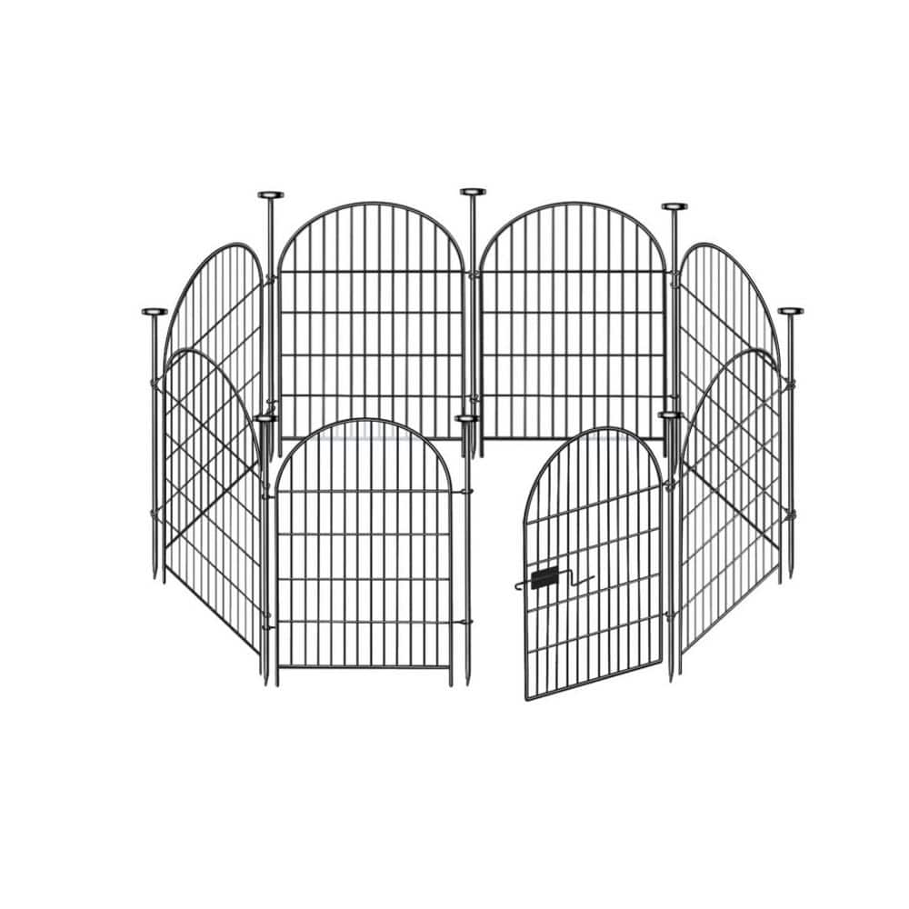 Misopily Garden Fence Animal Barrier with Gate 36 In Tall 17.5 Ft Long ...