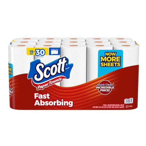 Scott Paper Towel Roll Choose A Sheet (108 Sheets Per Roll 15 Rolls Per ...
