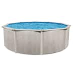 AQUARIAN 15 ft. x 52 in. Deep Steel Metal Frame Hard Side Round Above ...