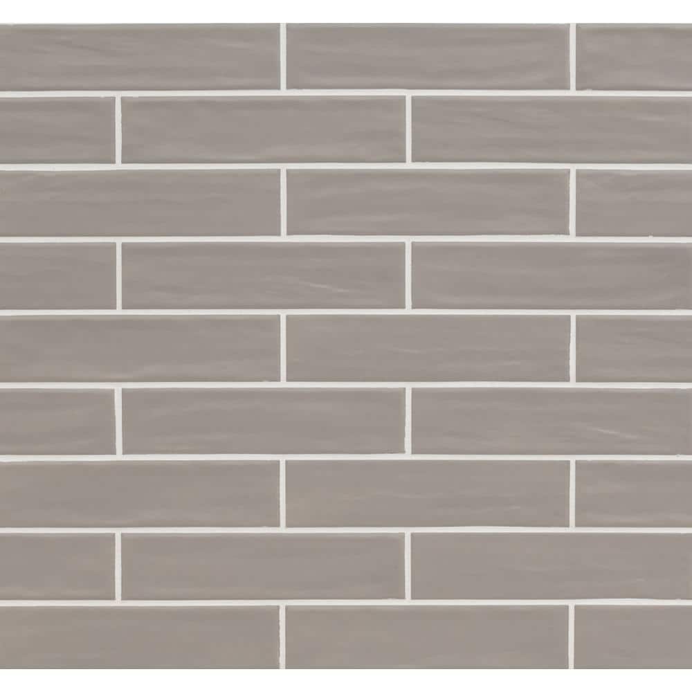 MSI Turin Smoke 2.5 in. x 10 in. Matte Porcelain Floor and Wall Tile (8 ...
