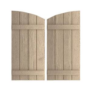 Ekena Millwork 22 in. x 36 in. Polyurethane Rough Cedar 4 Board Joined ...