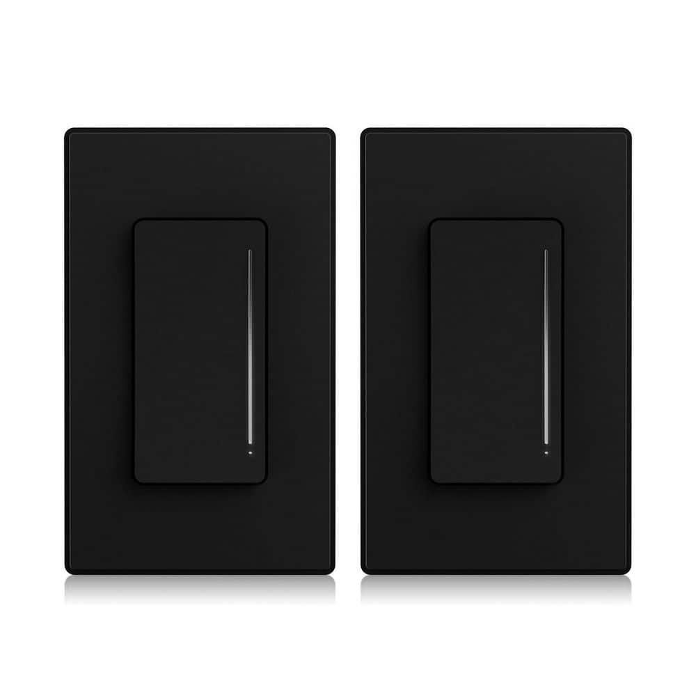 ELEGRP Smart Dimmer Light Switch, Single Pole/3 Way, 2.4GHz Wi-Fi Touch ...