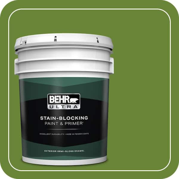 BEHR ULTRA 5 gal. #P370-7 Sun Valley Semi-Gloss Enamel Exterior Paint ...
