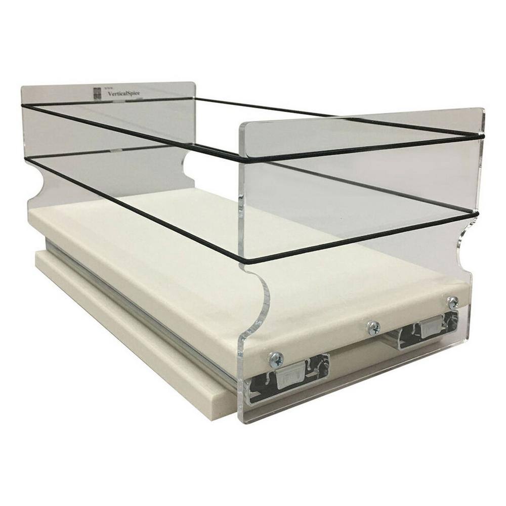 Vertical Spice Cream 10.6 in. x 5.75 in. x 5 in. Cabinet/Pantry Spice ...