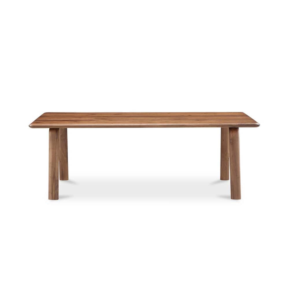 NADAAL STUDIOS Waverly Scandinavian Brown Walnut Wood 88 in. Rectangle ...