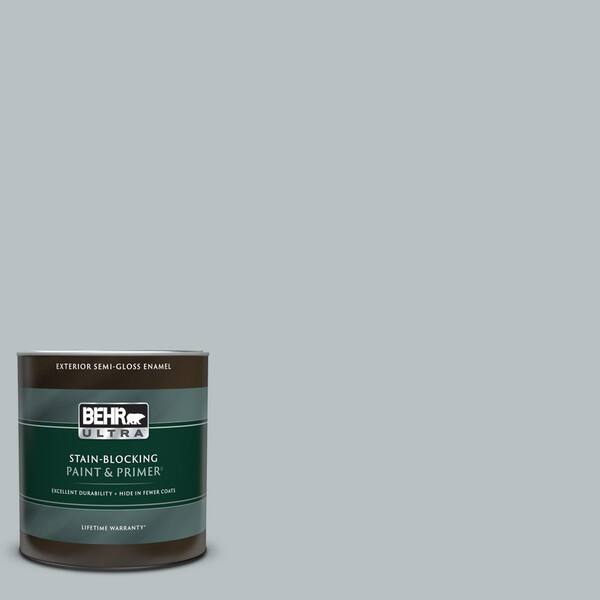 BEHR ULTRA 1 qt. #MQ5-31 Distant Star Semi-Gloss Enamel Exterior Paint ...