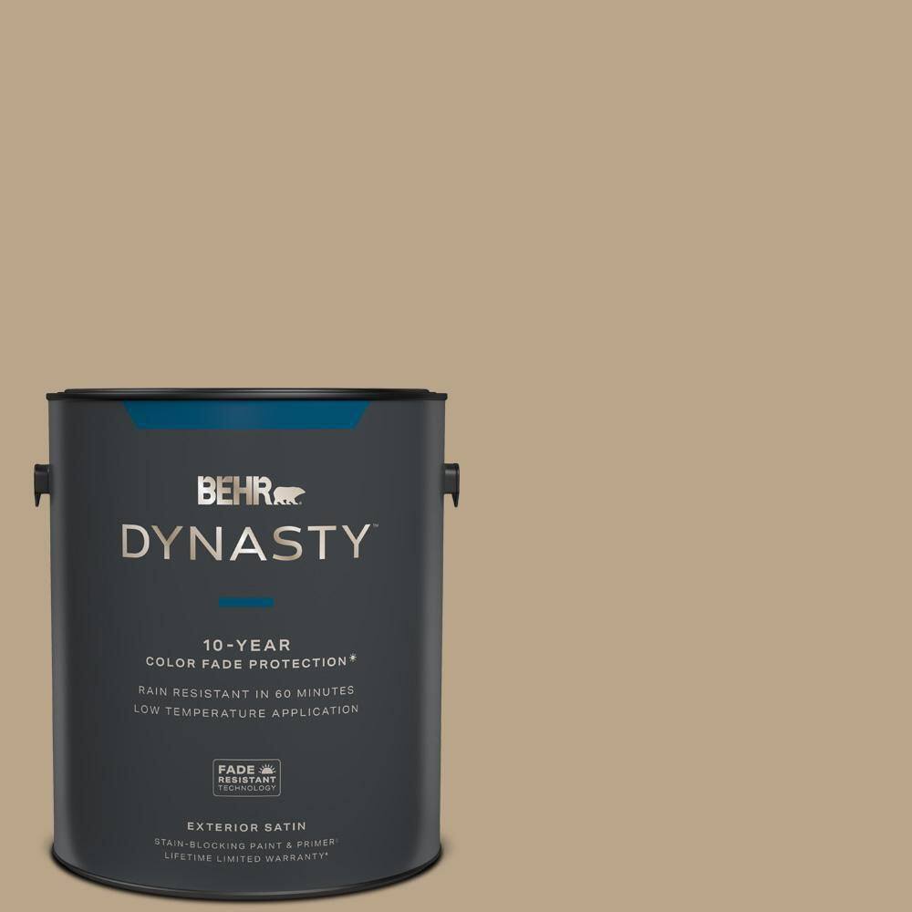 BEHR DYNASTY 1 gal. #710D-4 Harvest Brown Satin Enamel Exterior Stain ...