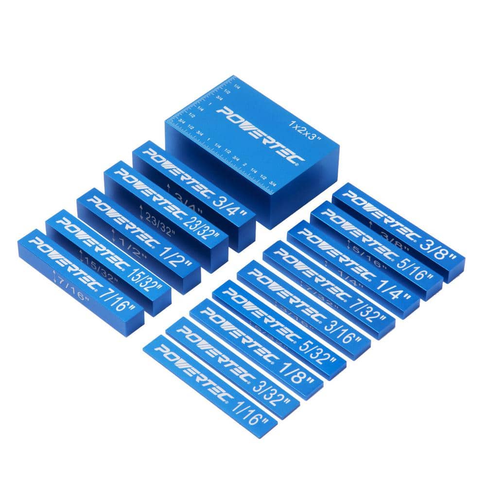 ‎POWERTEC 15-Piece Setup Blocks Height Gauge Set, Router Table Setup ...