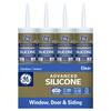 GE Advanced Silicone 2 Caulk 10.1 oz Window and Door Sealant Clear (12 ...