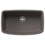 Blanco VALEA 32 in. Undermount Single Bowl Volcano Gray Granite ...
