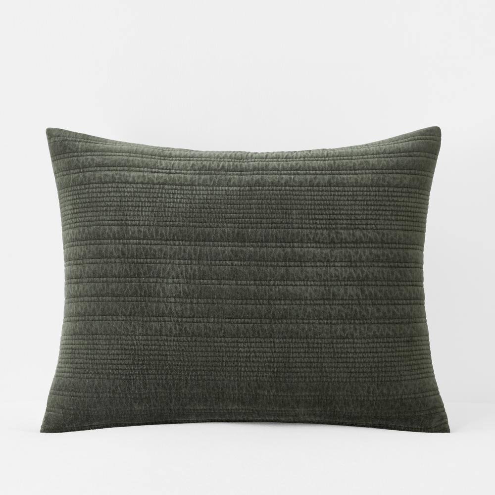 The Company Store Legends Luxury Line Stitch Velvet Olive Cotton ...