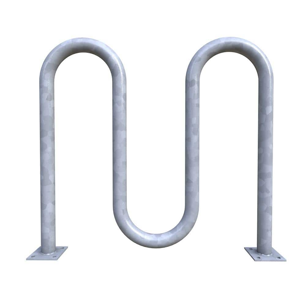 Dero Action 5-Bike Galvanized Surface Mounted Wave Bike Rack ACTWAVE-5 ...