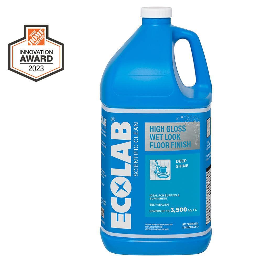 ECOLAB 1 Gal. High Gloss Wet Look Floor Finish Protects and Restores ...